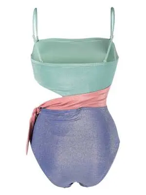 Zimmermann Clover Lurex Scarf-tie Swimsuit