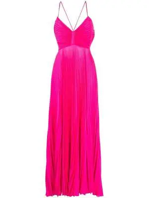 A.L.C. Cut-out Back Fully Pleated Dress Pink