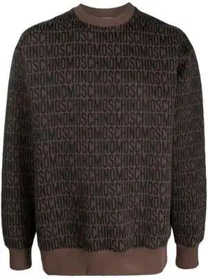 Moschino Logo-print Sweater - Brown