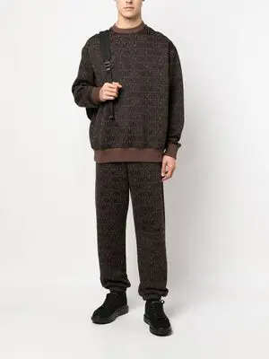 Moschino Logo-print Sweater - Brown