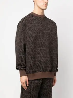 Moschino Logo-print Sweater - Brown