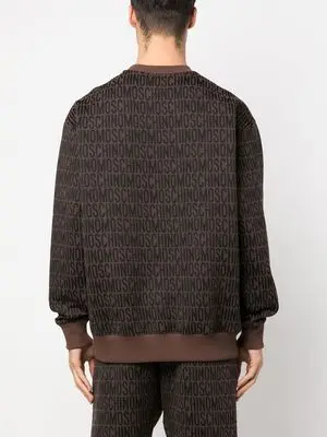 Moschino Logo-print Sweater - Brown