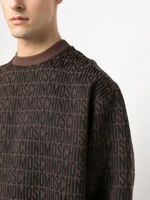 Moschino Logo-print Sweater - Brown