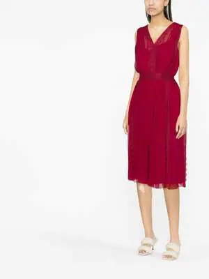 Alberta Ferretti Sleeveless Silk Midi Dress