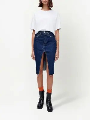 RE/DONE Cropped Short-sleeved T-shirt