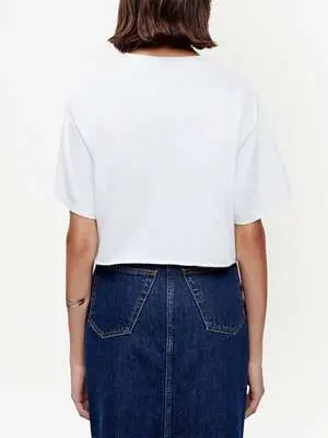 RE/DONE Cropped Short-sleeved T-shirt