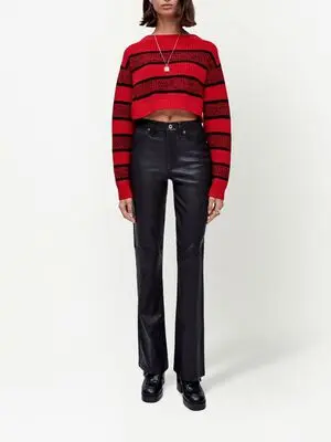RE/DONE Cropped Stripe-pattern Jumper