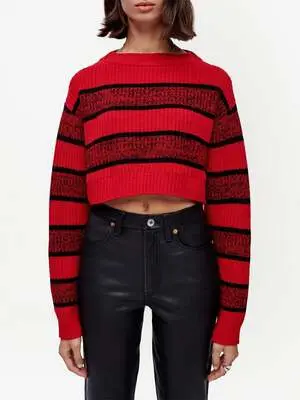 RE/DONE Cropped Stripe-pattern Jumper