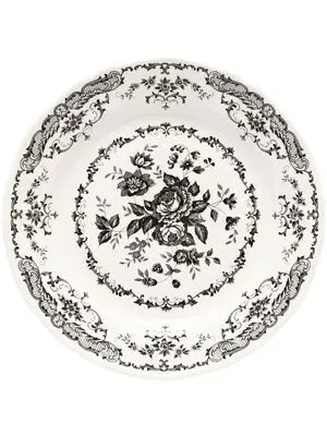 BITOSSI HOME Glazed Floral-print Plate - White
