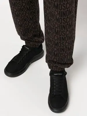Moschino All-over Embroidered Logo Track Pants