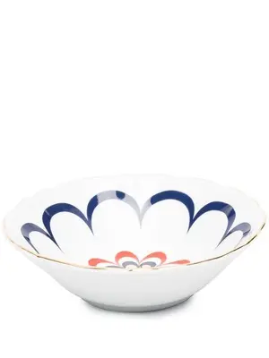 BITOSSI HOME Geometric Floral-print Bowl - White
