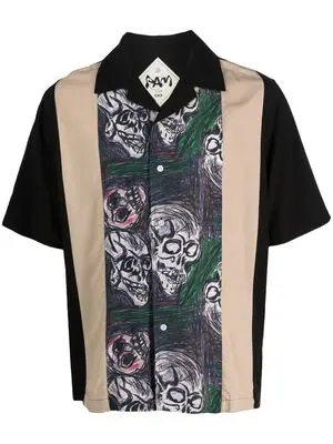 PERKS AND MINI Skull-print Bowling Shirt
