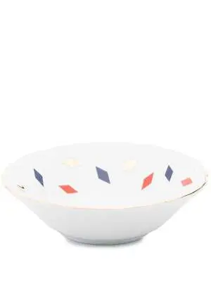 BITOSSI HOME Diamond-pattern Porcelain Bowl - White