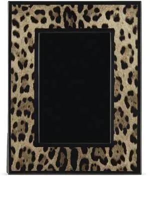 Dolce & Gabbana Leopard-print Photo Frame - Black