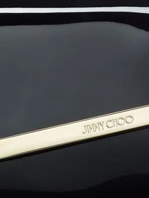 JIMMY CHOO Emmie Patent Leather Clutch - Black