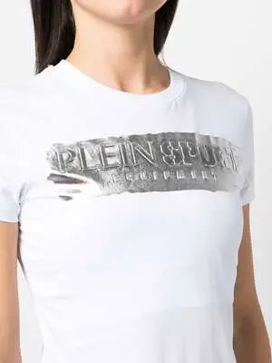 PLEIN SPORT Metallic Logo T-shirt - White