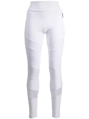 PLEIN SPORT Logo-waistband Leggings - White