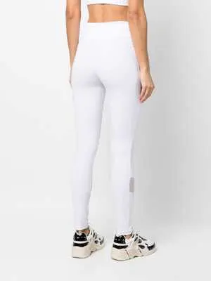 PLEIN SPORT Logo-waistband Leggings - White