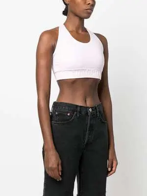 PLEIN SPORT Crossover-strap Sports Bra - Purple