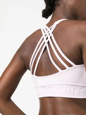 PLEIN SPORT Crossover-strap Sports Bra - Purple