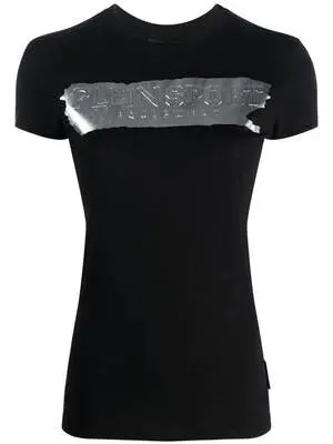 PLEIN SPORT Metallic Logo T-shirt - Black