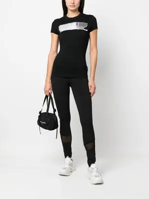 PLEIN SPORT Metallic Logo T-shirt - Black