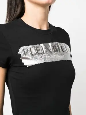 PLEIN SPORT Metallic Logo T-shirt - Black
