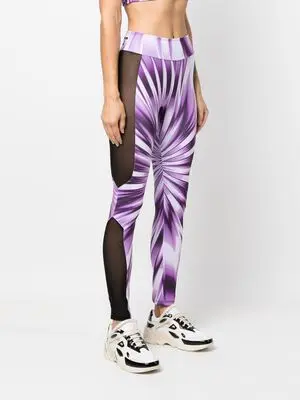 PLEIN SPORT Tie-dye High-waisted Leggings
