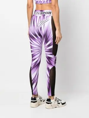 PLEIN SPORT Tie-dye High-waisted Leggings