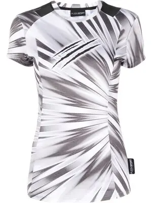 PLEIN SPORT Tie-dye Round-neck T-shirt - White