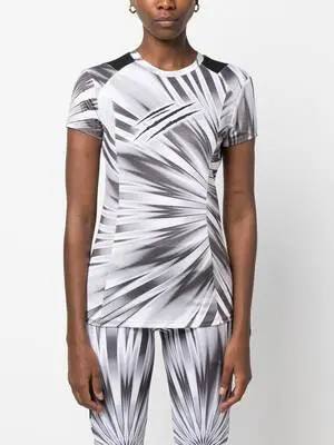 PLEIN SPORT Tie-dye Round-neck T-shirt - White