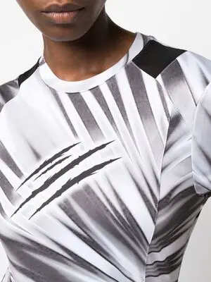 PLEIN SPORT Tie-dye Round-neck T-shirt - White