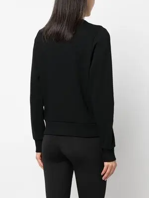 PLEIN SPORT Metallic-logo Cotton Sweatshirt - Black