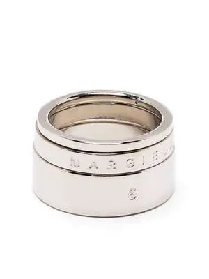 MAISON MARGIELA Engraved Logo Stacking Rings