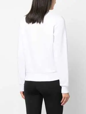 PLEIN SPORT Metallic Logo Cotton Sweatshirt - White