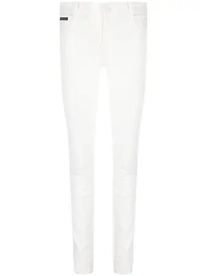 Philipp Plein Crackle-textured Leggings