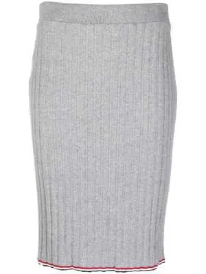 Thom Browne Ribbed-knit Cashmere Pencil Skirt