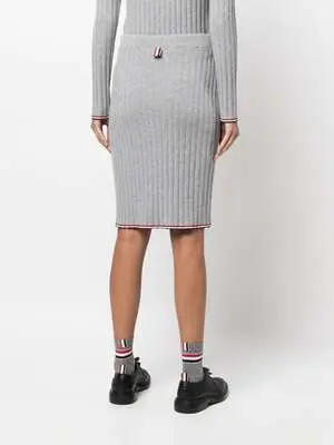 Thom Browne Ribbed-knit Cashmere Pencil Skirt