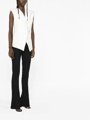 Balmain Padded-shoulder Belted Vest