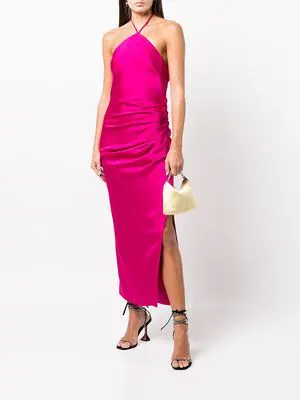 Simkhai Draped-front Embellished Midi Dress