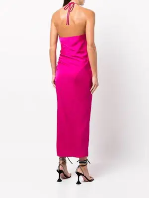 Simkhai Draped-front Embellished Midi Dress