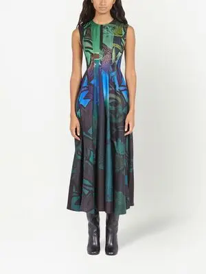 FERRAGAMO Sleeveless Graphic-print Long Dress