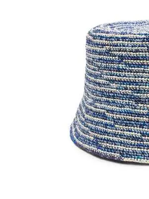 SENSI STUDIO Lampshade Raffia Bucket Hat
