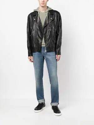 Brunello Cucinelli Leather Biker Jacket