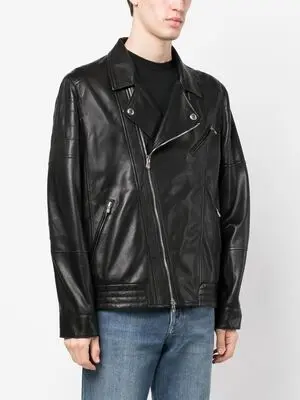 Brunello Cucinelli Leather Biker Jacket