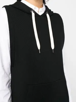 Brunello Cucinelli Ribbed-knit Vest Hoodie