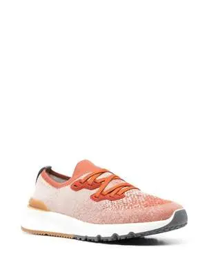 Brunello Cucinelli Speckled Low-top Sneakers - Orange