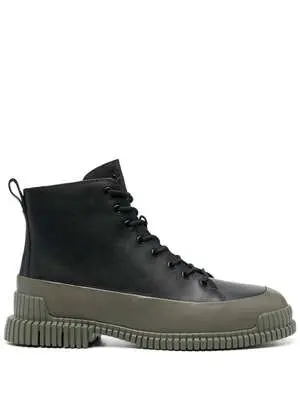 Camper Pix Two-tone Leather Ankle Boots - Black