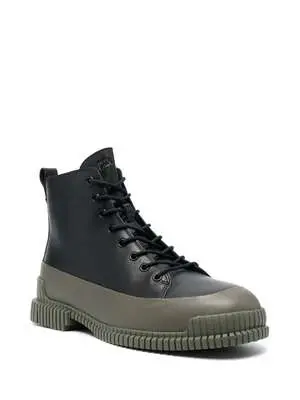 Camper Pix Two-tone Leather Ankle Boots - Black