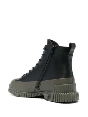Camper Pix Two-tone Leather Ankle Boots - Black